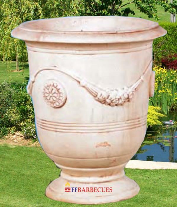VASES EN PIERRE RECONSTITUÉE VASES ROND-F – FFBarbecues
